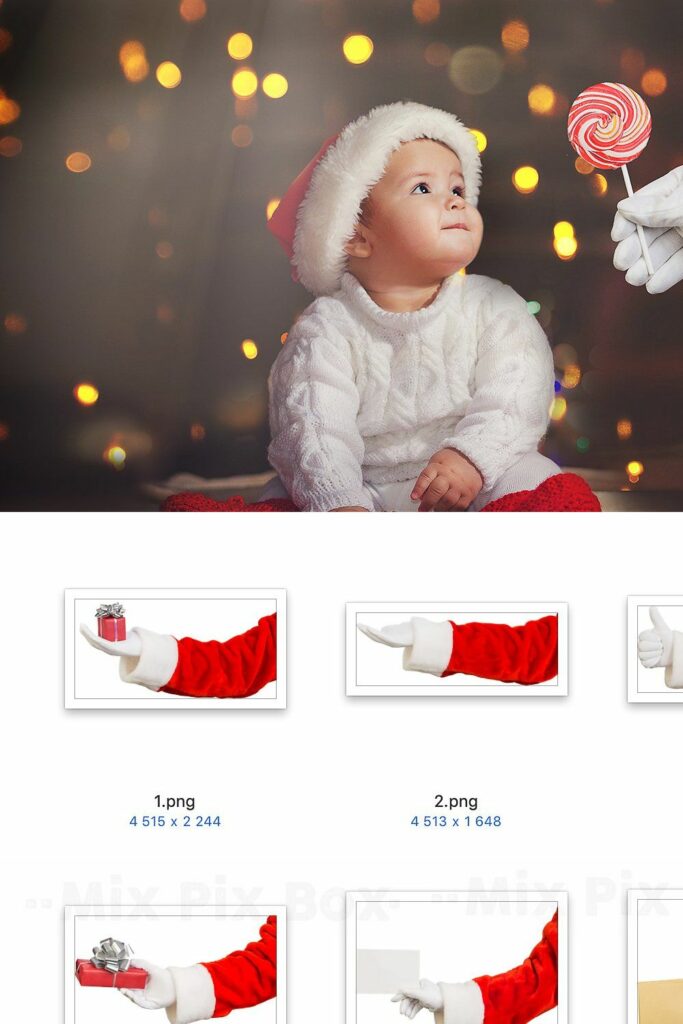 Santa Hand - PNG Overlays – MasterBundles