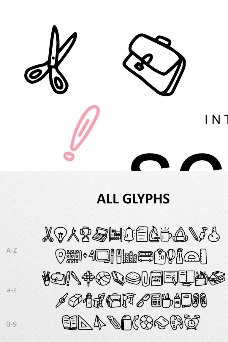 School Stuff Dingbat – MasterBundles