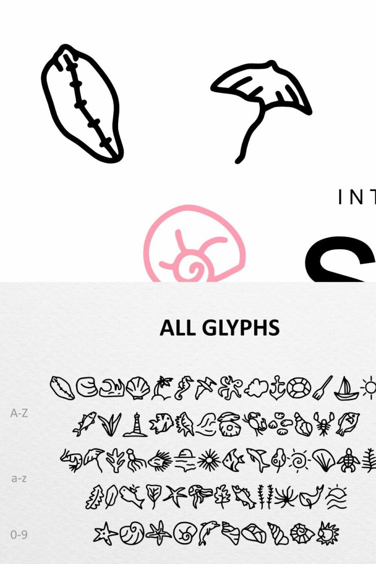 Sea Doodle Dingbat – MasterBundles