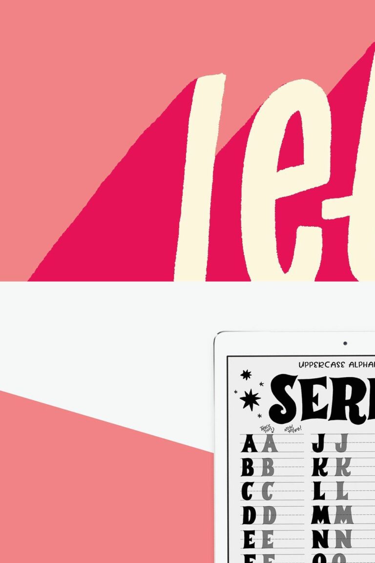 Serif Lettering Worksheet – MasterBundles