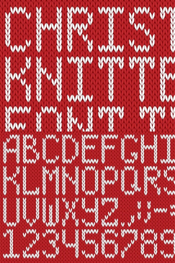 Сhristmas Knitted Font – MasterBundles