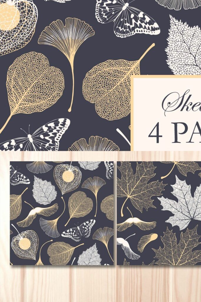 Skeleton Leaves Patterns – MasterBundles