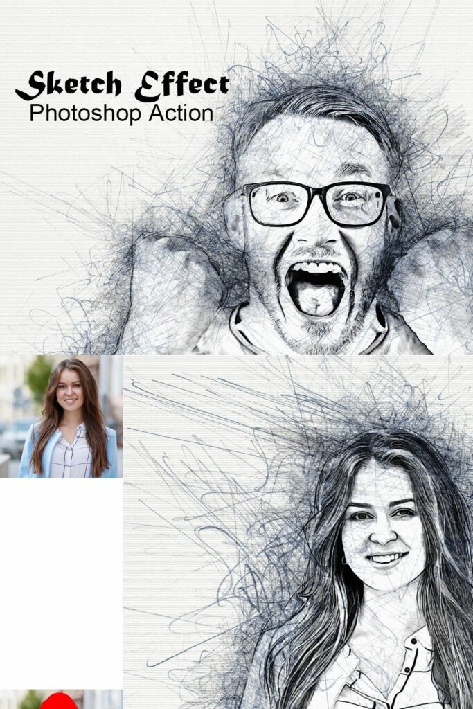 Sketch Effect Photoshop Action – MasterBundles