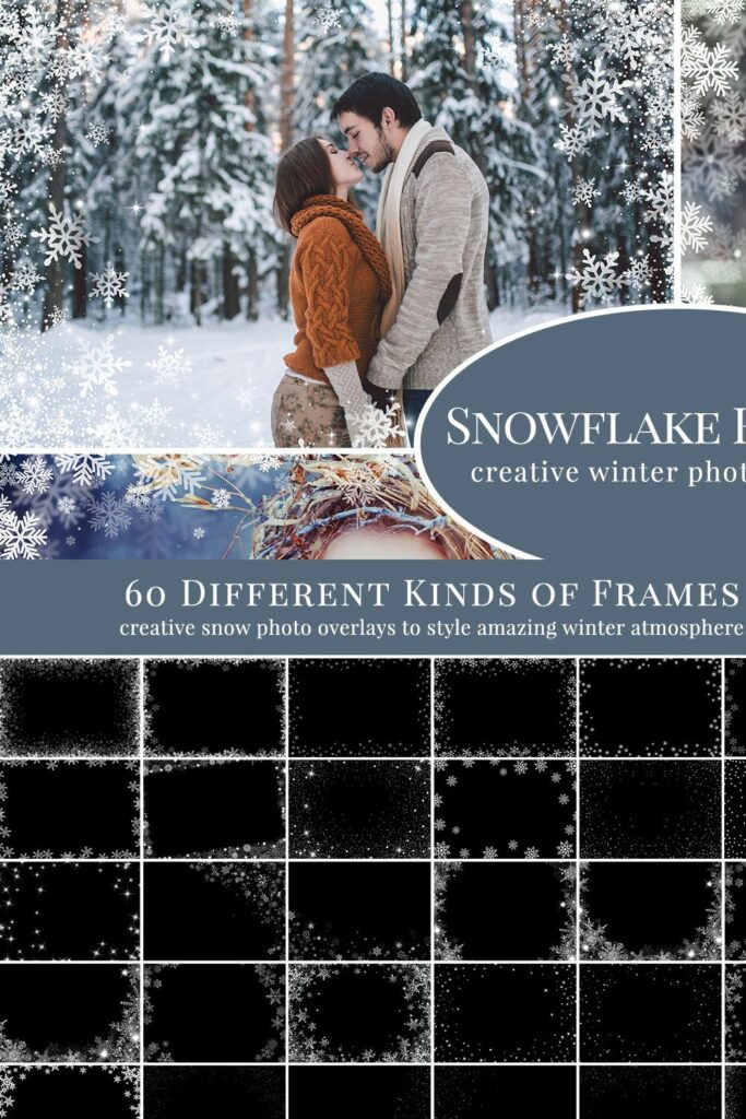 Snowflake Frames Photo Overlays – MasterBundles