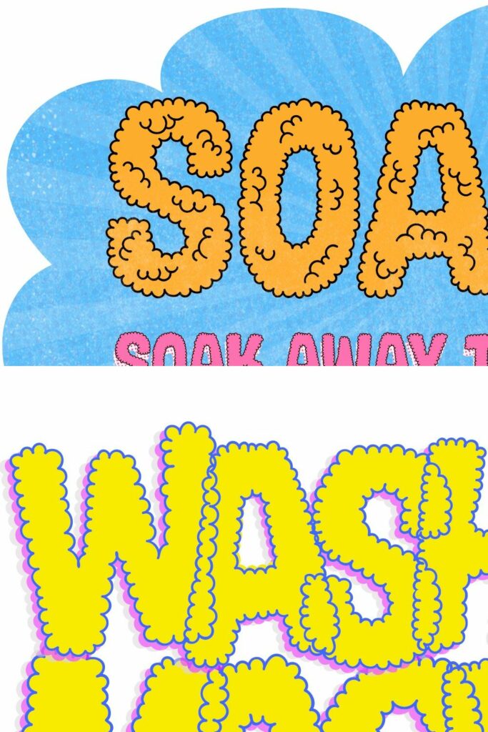 Soapy Family: 4 bubbly fonts – MasterBundles