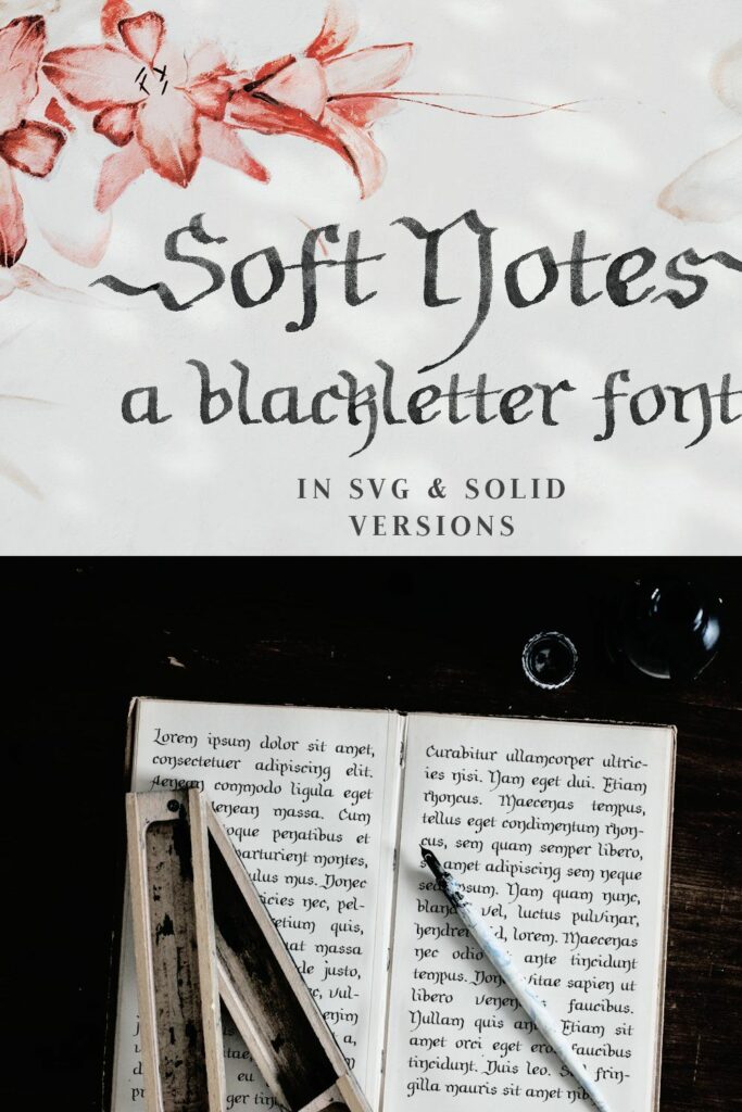 Soft Notes SVG blackletter font – MasterBundles