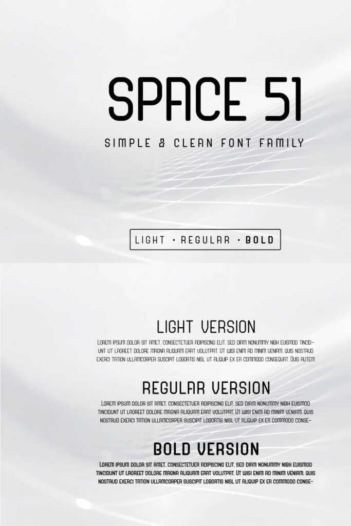 Space 51 - Simple and Clean Font – MasterBundles
