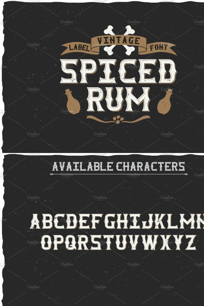 Spiced Rum Vintage Label Typeface – MasterBundles