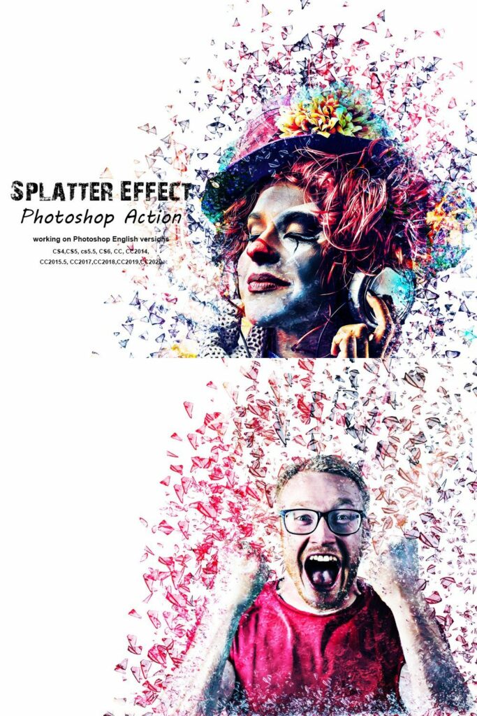 Splatter Effect Photoshop Action – MasterBundles
