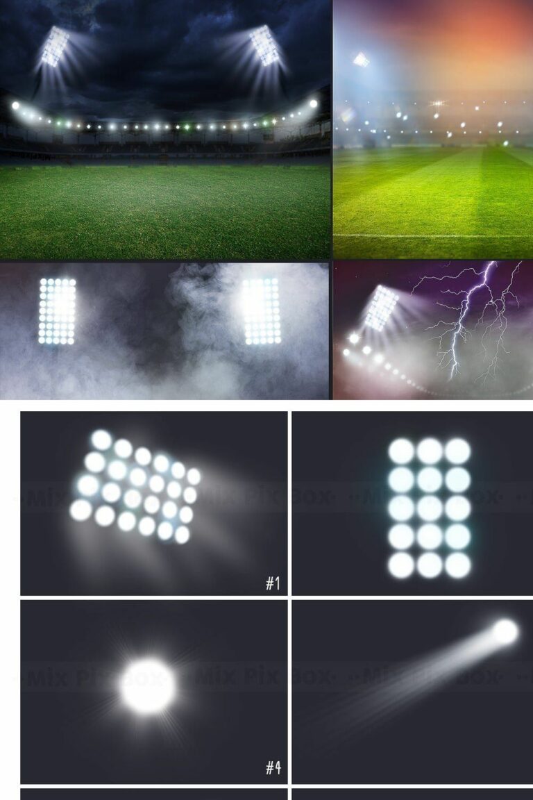 Stadium Lights Overlays + Backdrops – MasterBundles