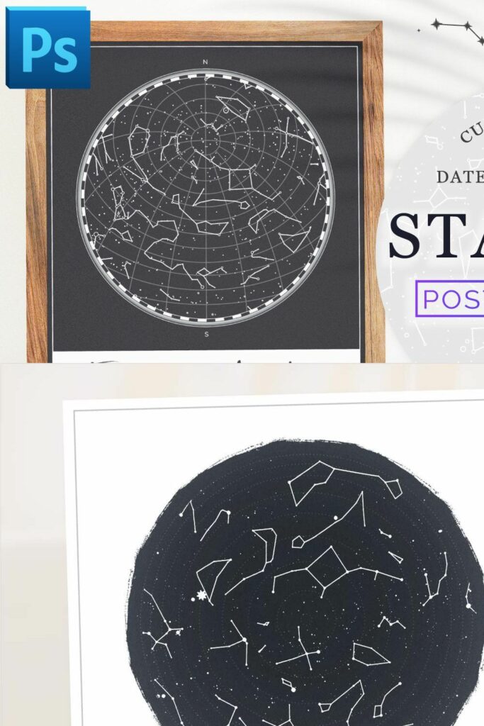 Star Map Poster Creator, Minimal – MasterBundles