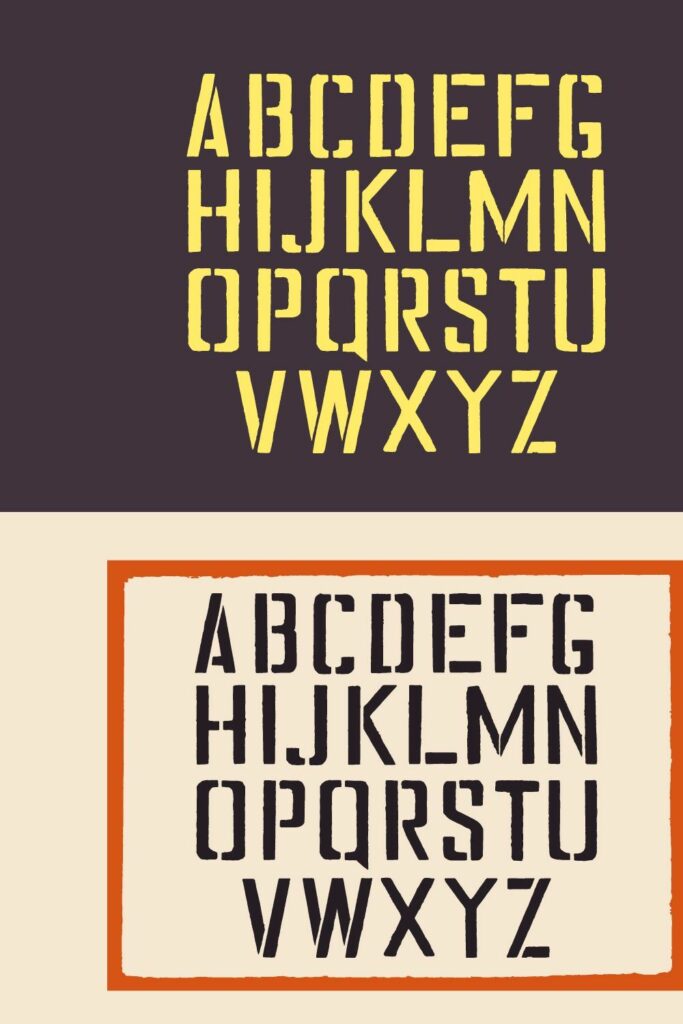 Stencil english alphabet (!vector!) – MasterBundles