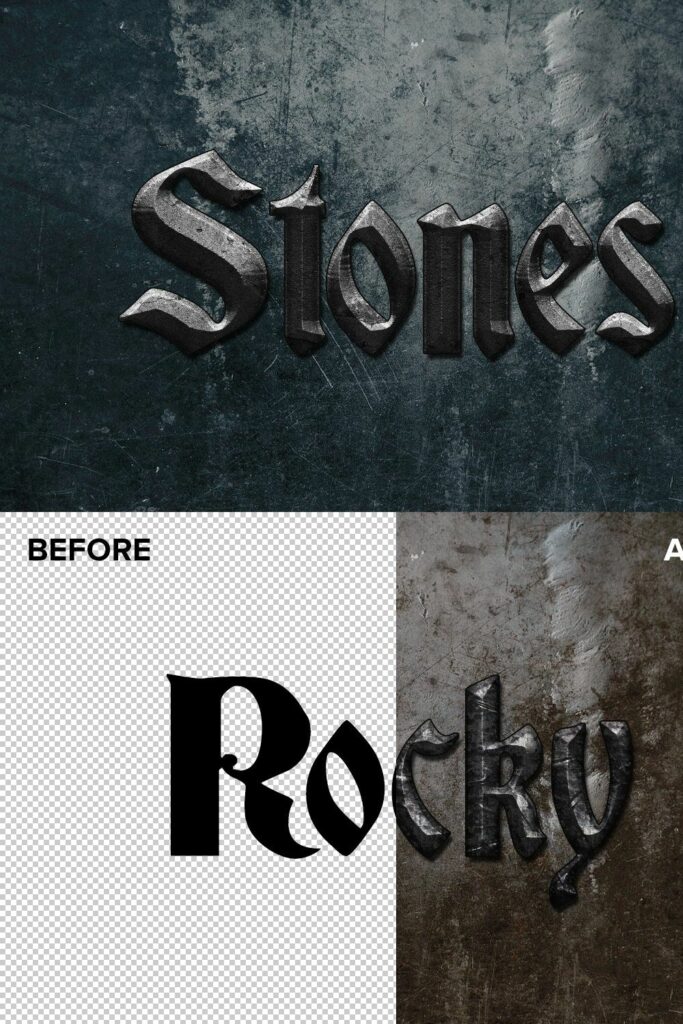 Stone Text Styles For Photoshop – MasterBundles