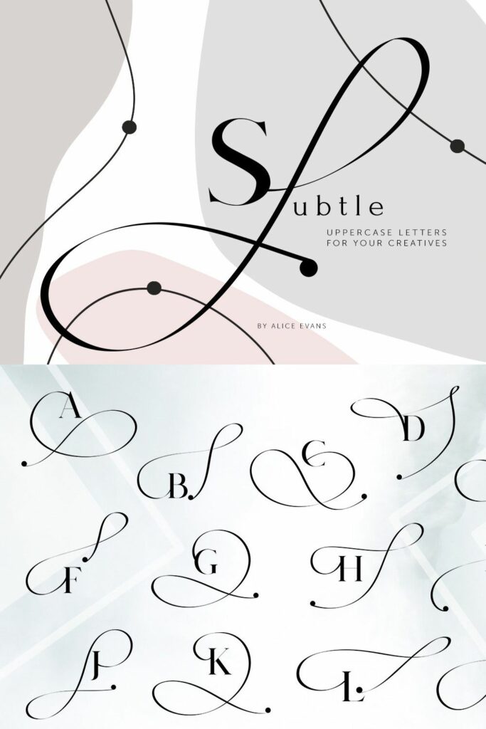 Subtle Uppercase letters – MasterBundles