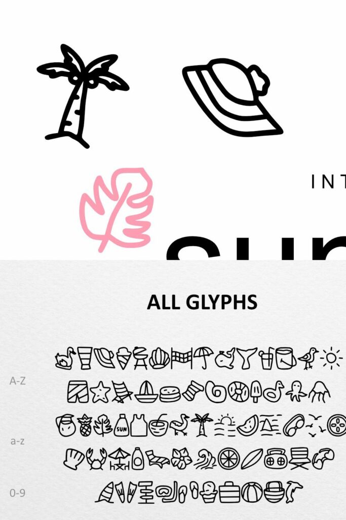 Summer Doodle Dingbat – MasterBundles