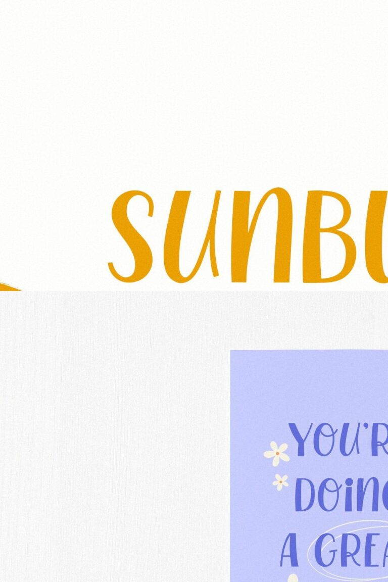 Sunburst - a cute handwritten font – MasterBundles