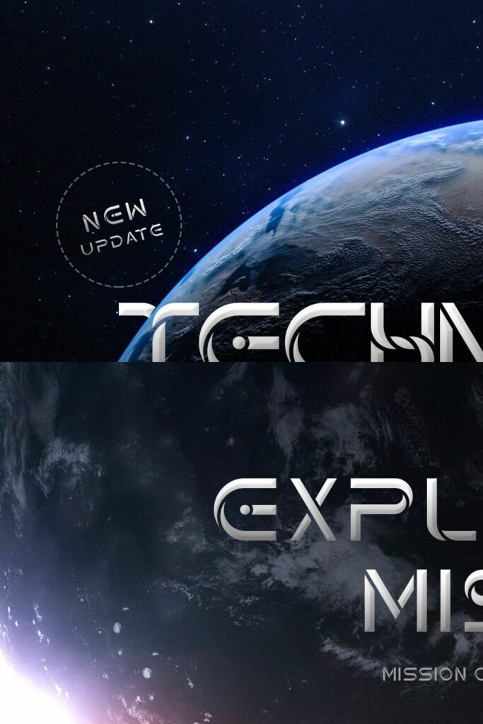 Techno Space Futuristic Font – MasterBundles