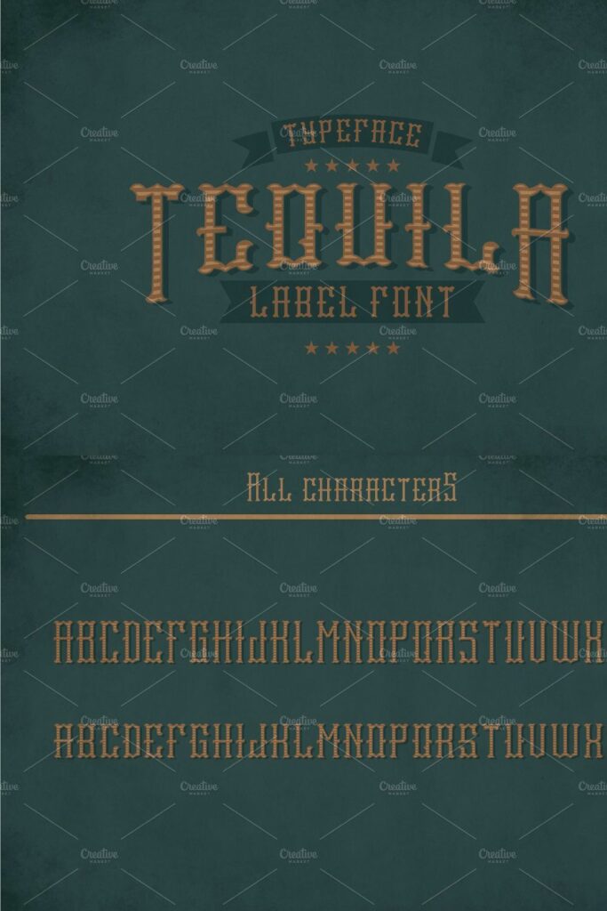 Tequila Vintage Label Typeface – MasterBundles