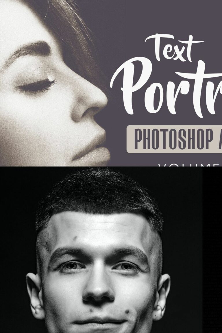 Text Portrait Photoshop Actions – MasterBundles