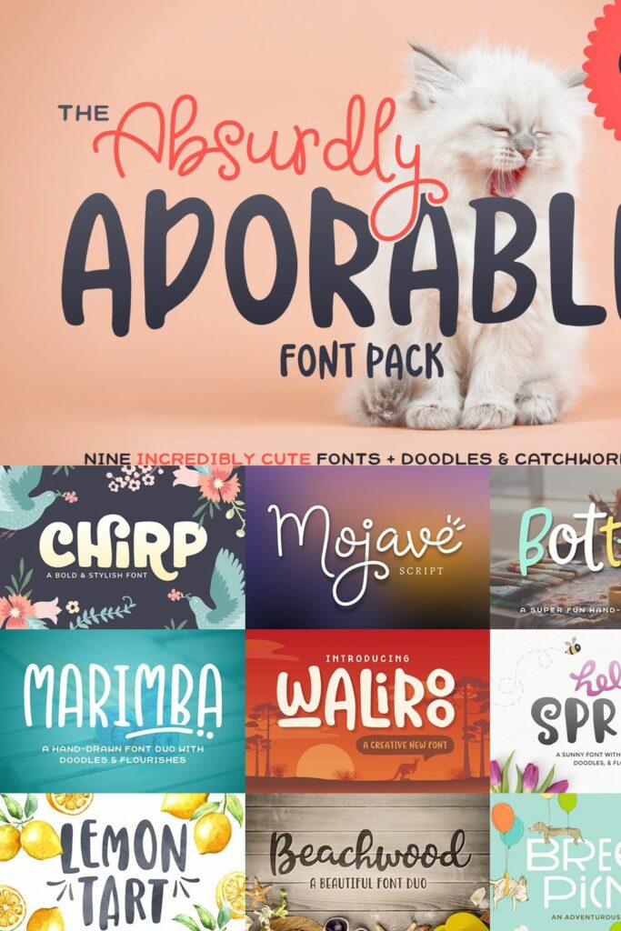 The Absurdly Adorable Font Pack – MasterBundles