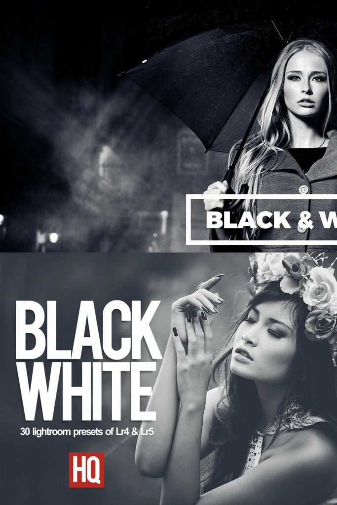 The Black White 30 Lr Collection – MasterBundles