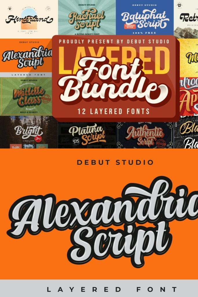 THE LAYERED FONT BUNDLE – MasterBundles