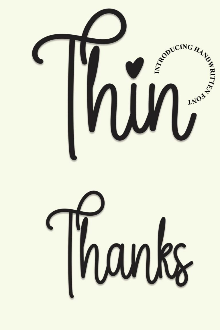 Thin | Script Font – MasterBundles