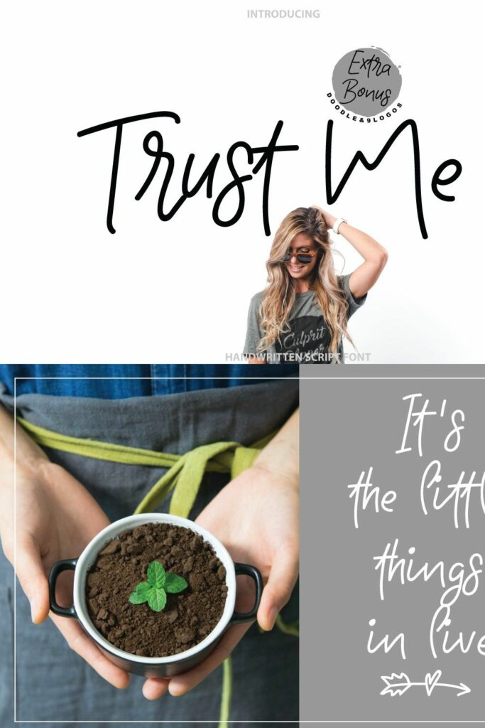 Trust me | Handwritten Font & 9Logos – MasterBundles