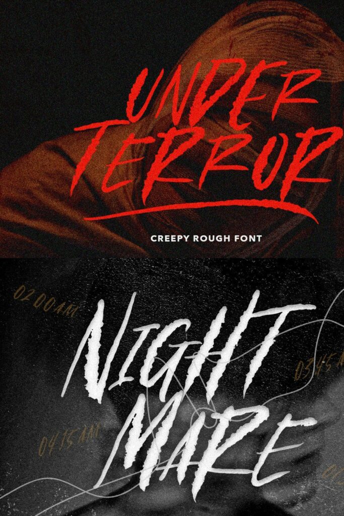 Under Terror - Creepy Rough Font – MasterBundles