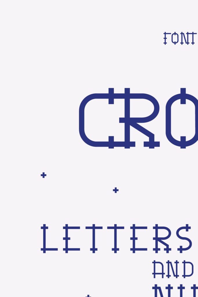 Vector Font. Cross – MasterBundles