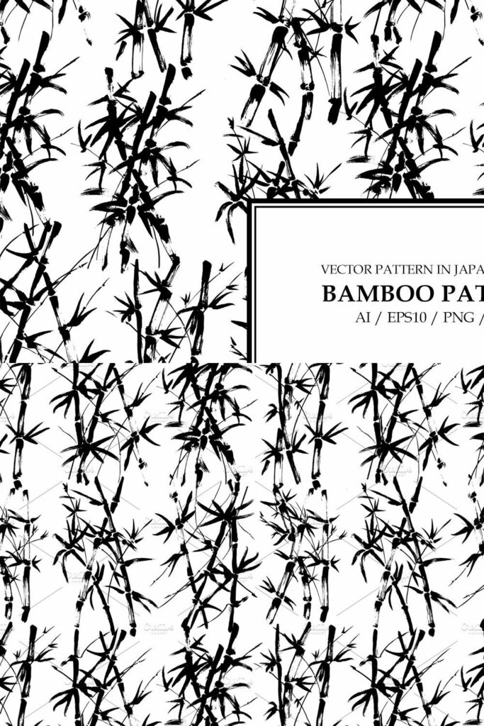 Vector patterns. JAPANESE BAMBOO – MasterBundles