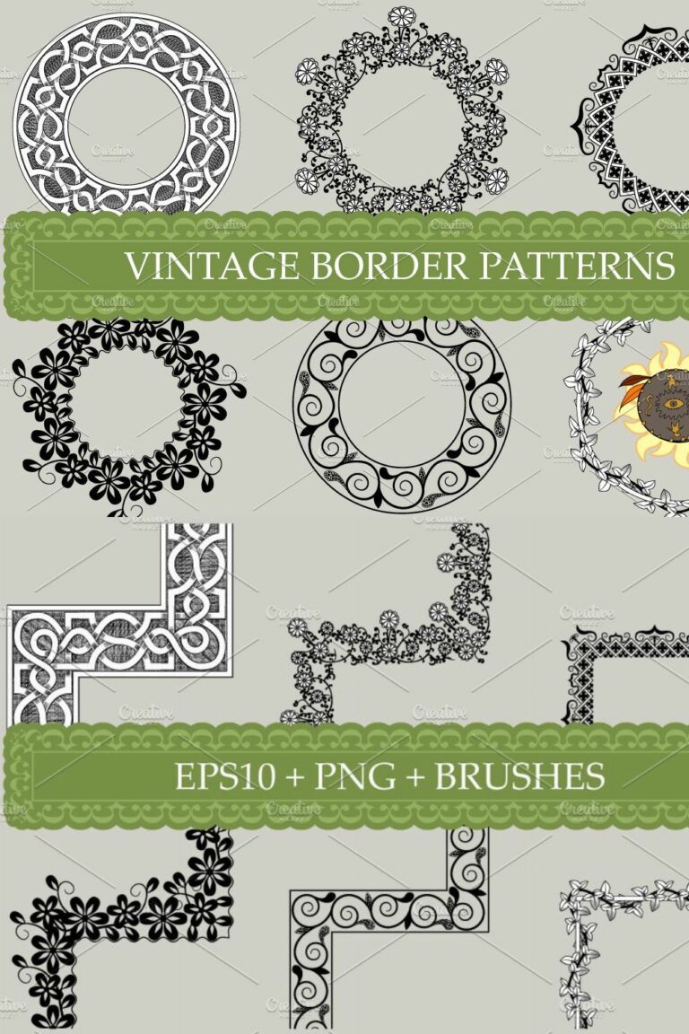 Vintage Border Patterns – MasterBundles