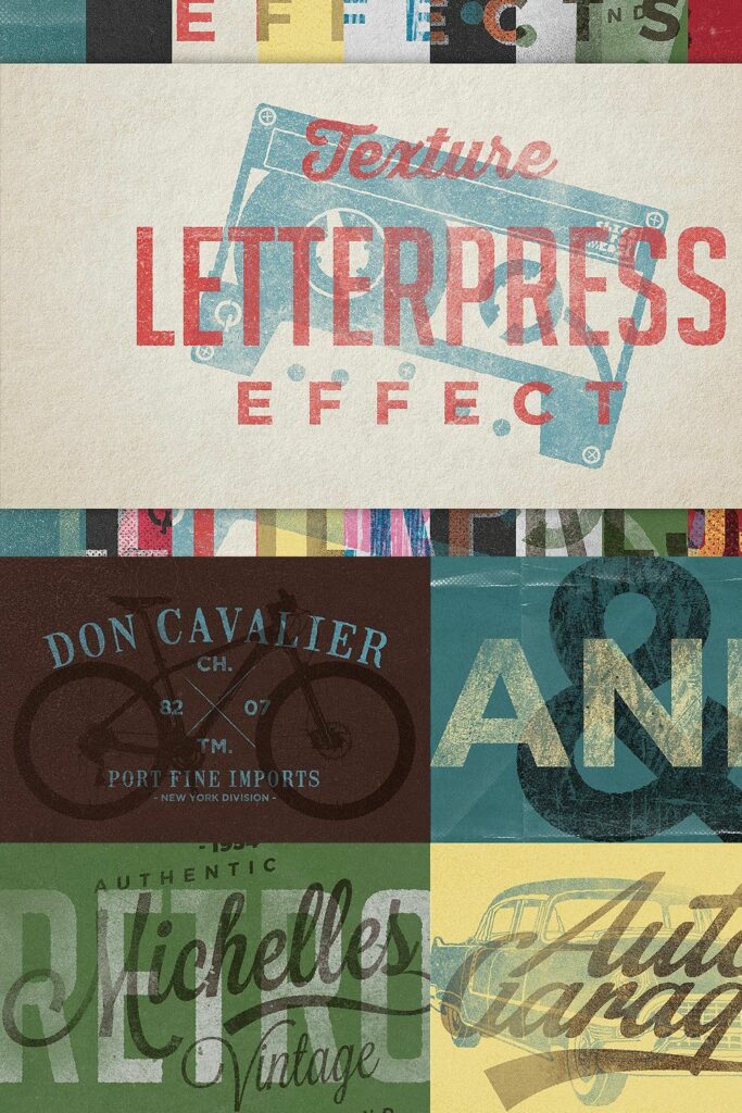 Vintage Letterpress Texture Effects – MasterBundles