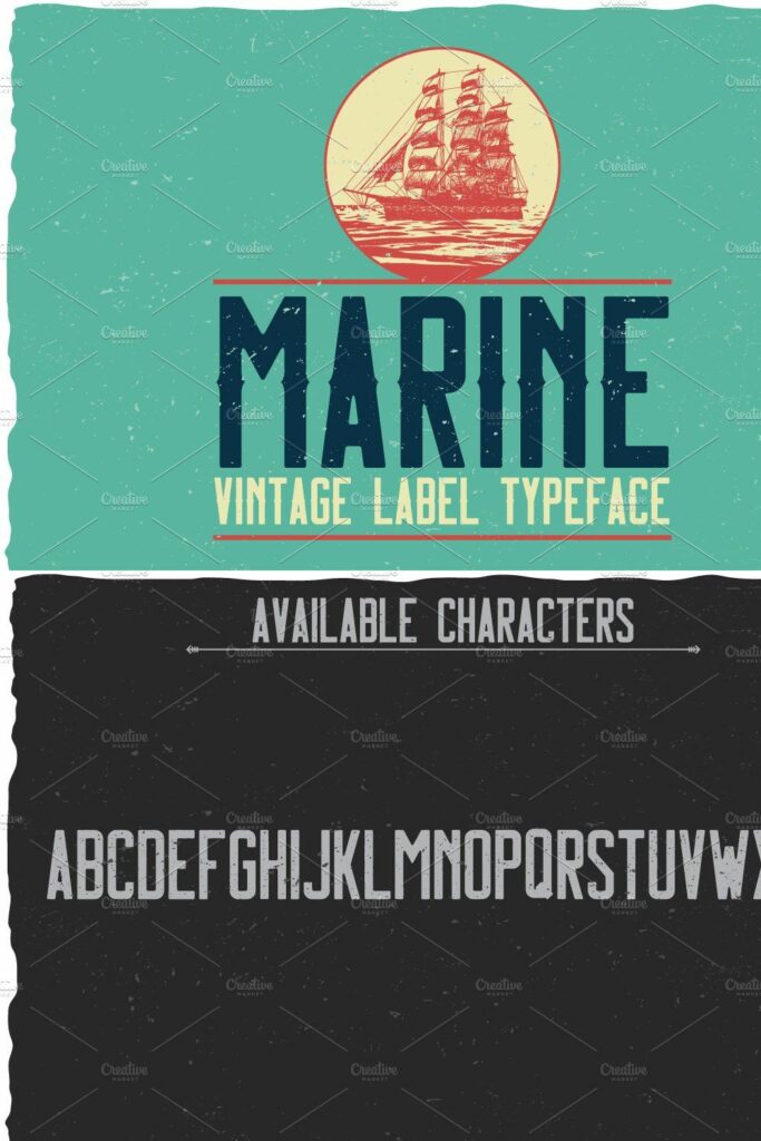 Vintage Marine Label Typeface – MasterBundles