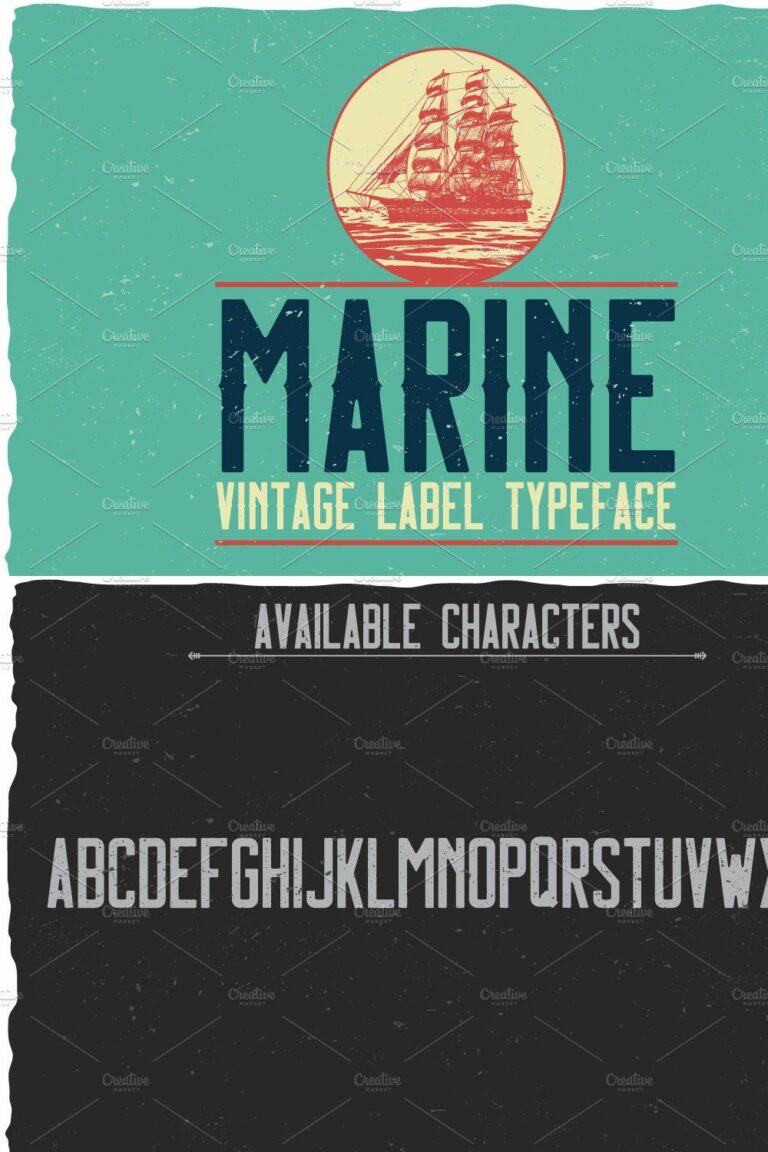 Vintage Marine Label Typeface – MasterBundles