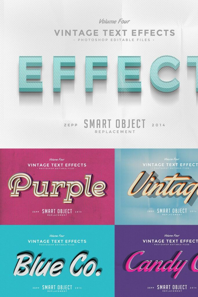 Vintage Text Effects Vol.4 – MasterBundles