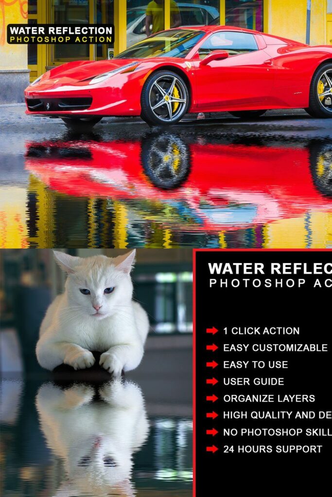 Water Reflection Photoshop Action – MasterBundles
