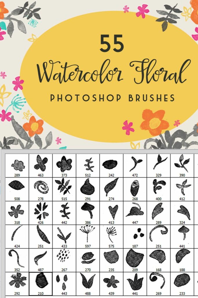 Watercolor Floral Photoshop Brushes – MasterBundles