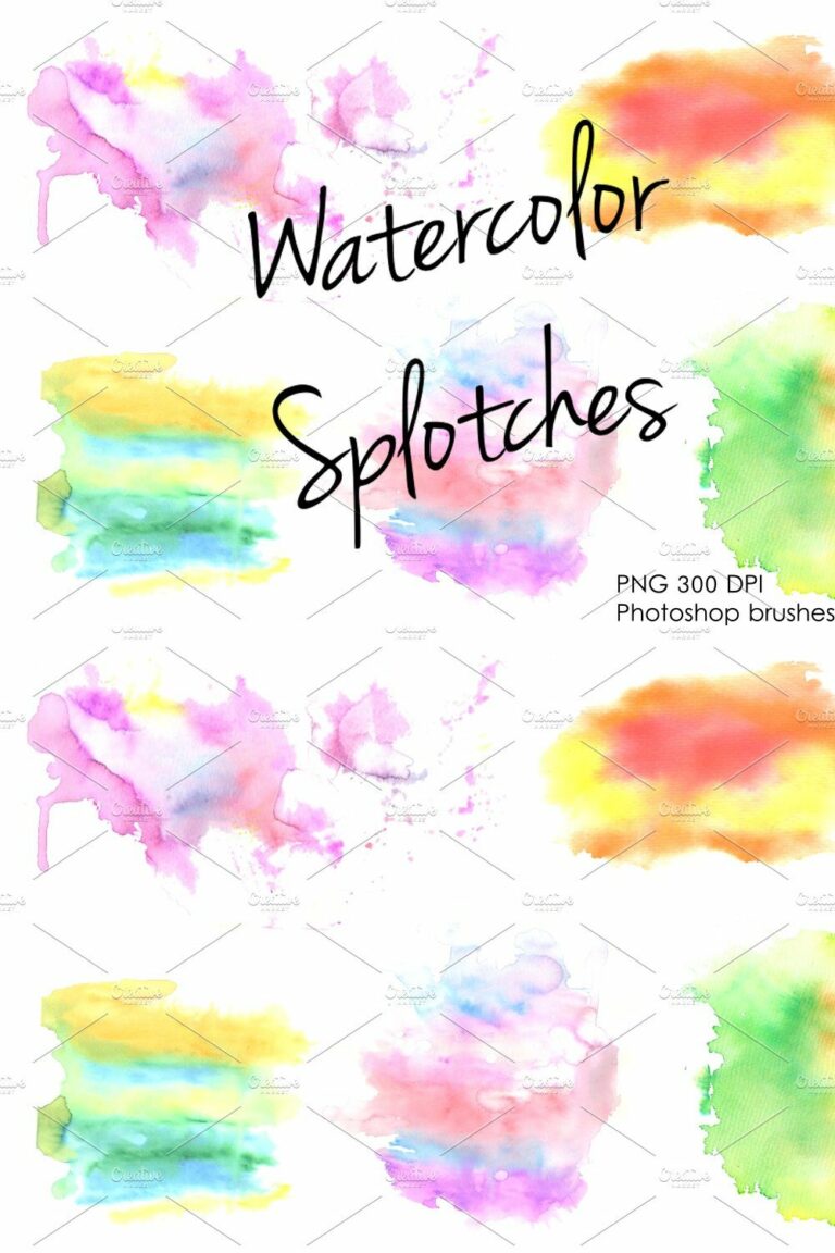 Watercolor Splotches Clipart Set – MasterBundles