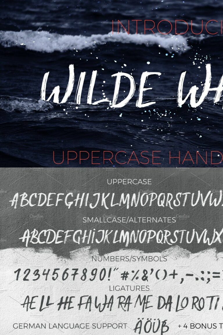 Wilde Wasser - Textured Brush Font – MasterBundles