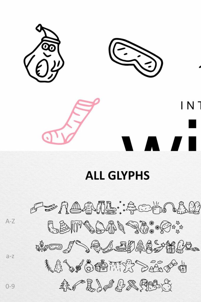 Winter Doodle Dingbat – MasterBundles