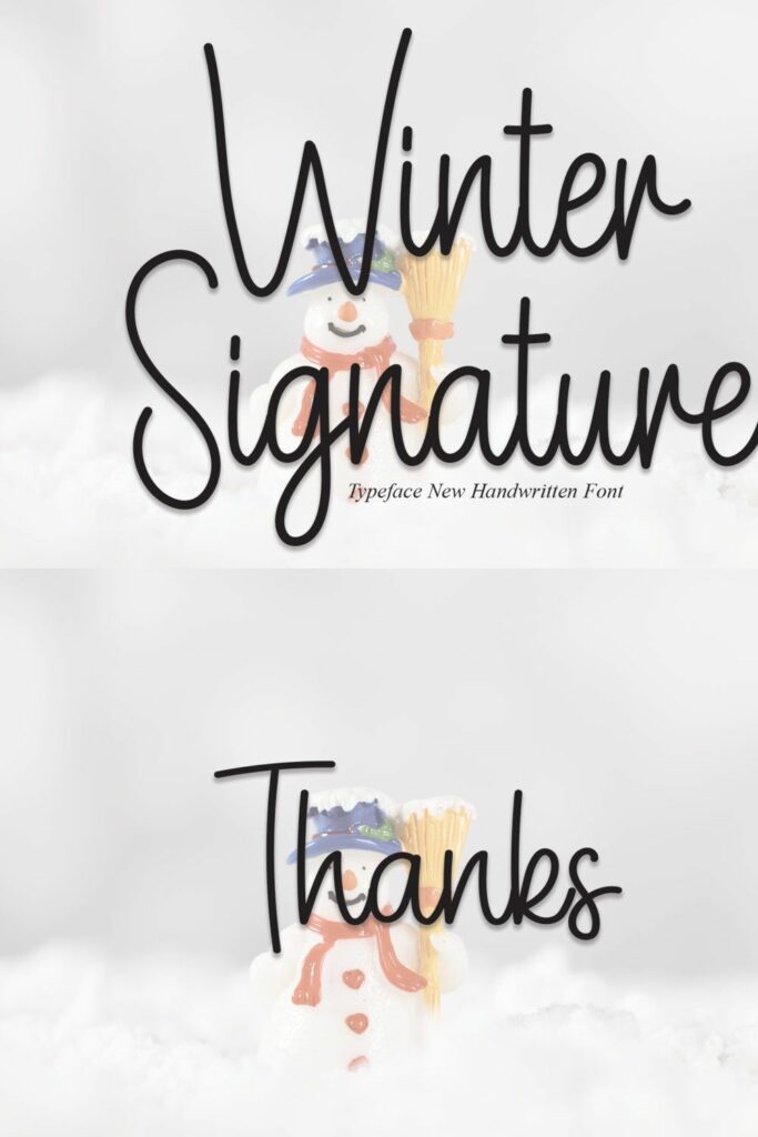 Winter Signature | Script Font – MasterBundles