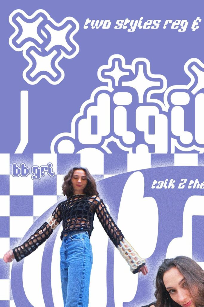 Y2K font DigiBop Duo – MasterBundles