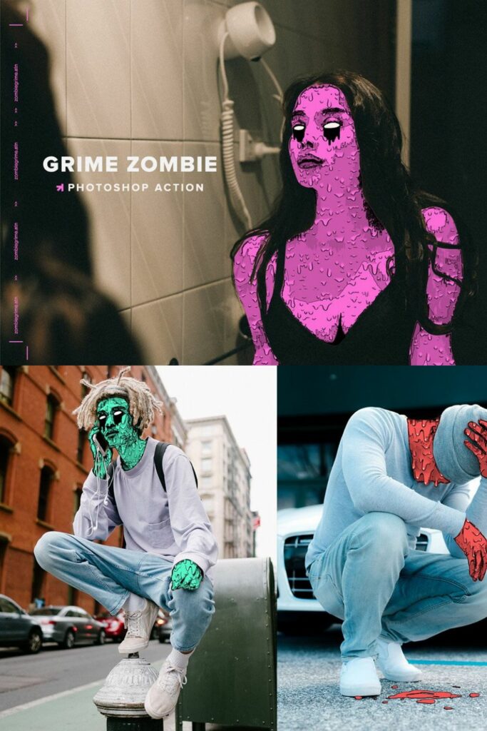 Zombie Grime Art Photoshop Action – MasterBundles