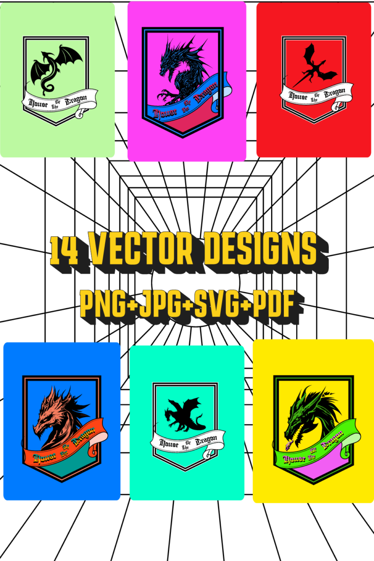 Pack of 14 different Designs of Dragons from House of the Dragon ...