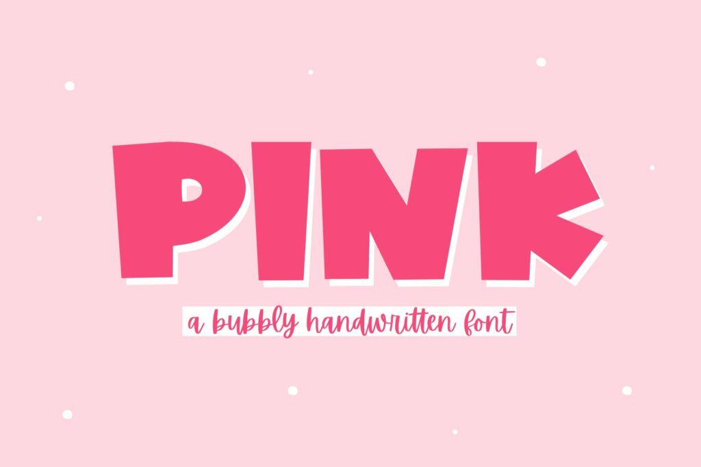 Pink - A Bold Handwritten Font – MasterBundles
