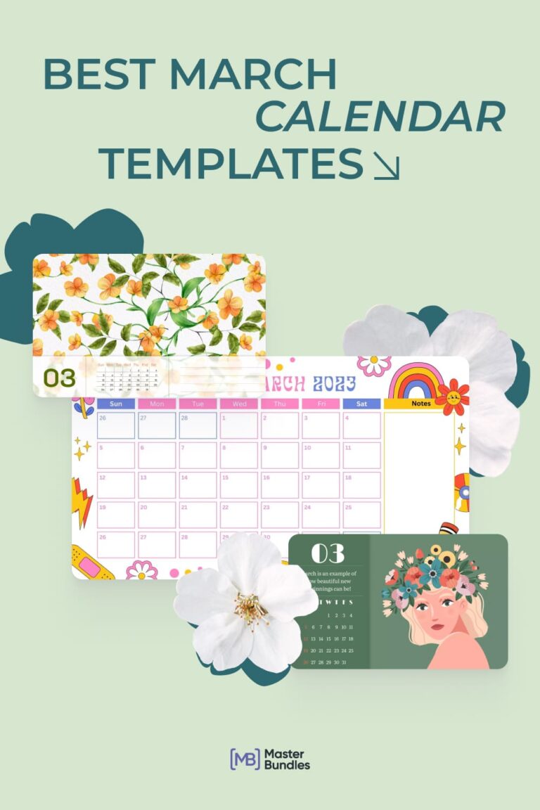 Best 40+ Free March Calendar Templates 2023 – MasterBundles