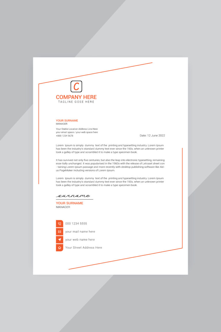 10 Modern Letterhead Design Bundle Template - MasterBundles