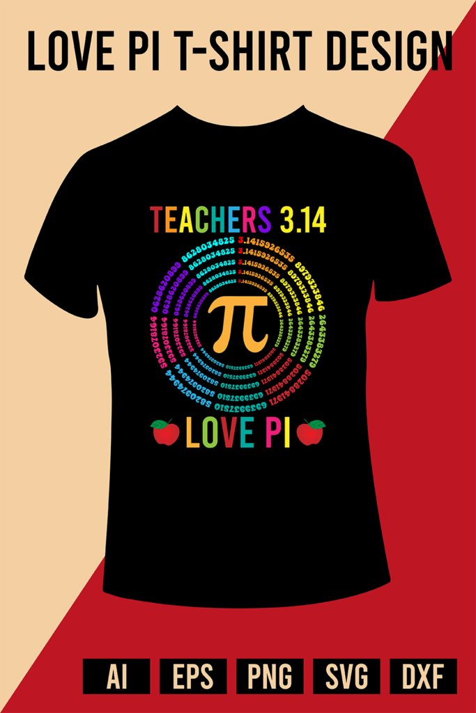 Love Pi T-Shirt Design - MasterBundles