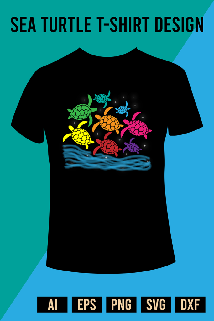Sea Turtle T-Shirt Design - MasterBundles